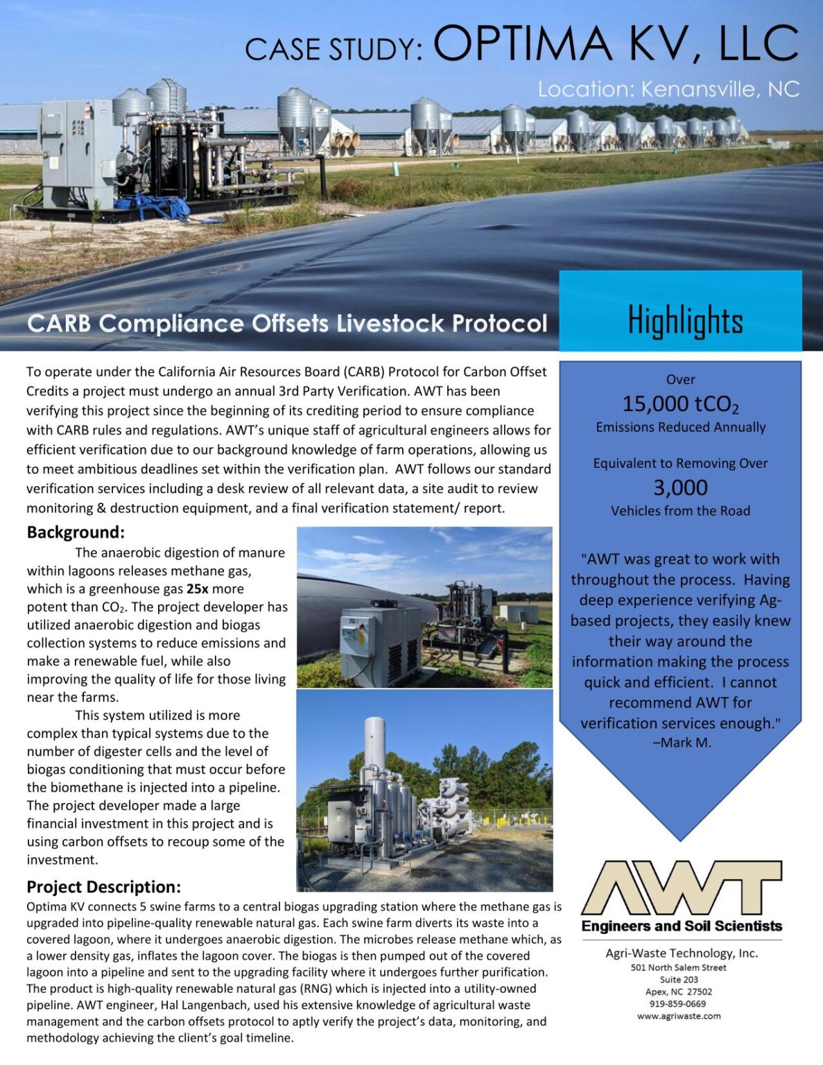 BioGas Carbon Verification-Case Study - Agri-Waste Technology BioGas Carbon Verification-Case Study - Agri-Waste Technology